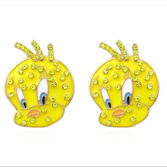 Boss Babe Blueprints | Jewelry | Looney Toons Tweety Bird Novelty Stud ...